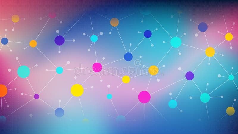 Communication Social Network on a Colored Background Abstract Social ...