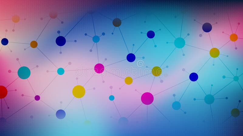 Communication Social Network on a Colored Background Abstract Social ...