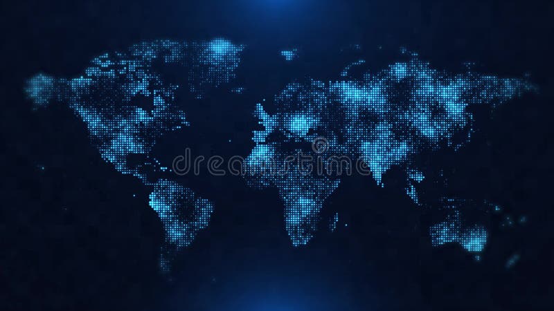 Communication Social Network Connection Lines Around Earth Globe Map ...