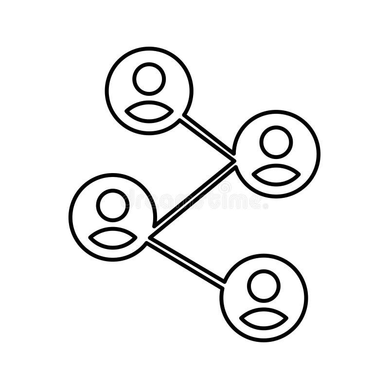 Communication, Social Network Icon. Line Icon, Outline Symbol Stock ...