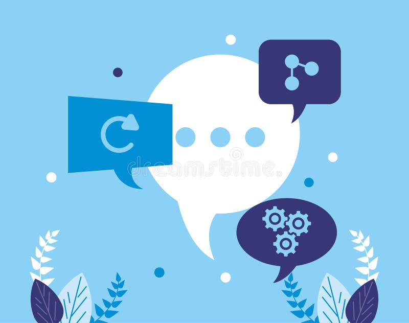 Communication Speech Bubbles Stock Vector - Illustration of communicate ...