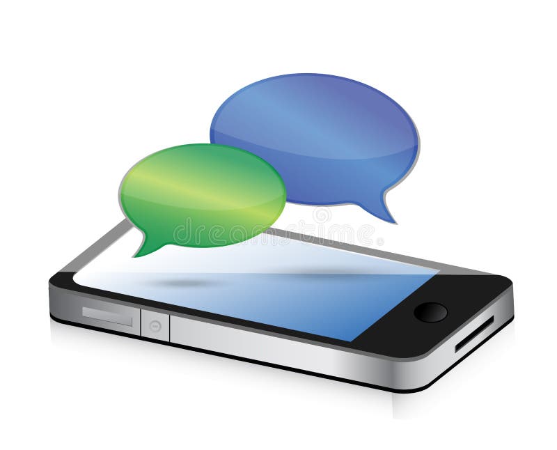 Communication Speech Bubbles Smartphone Stock Illustration ...