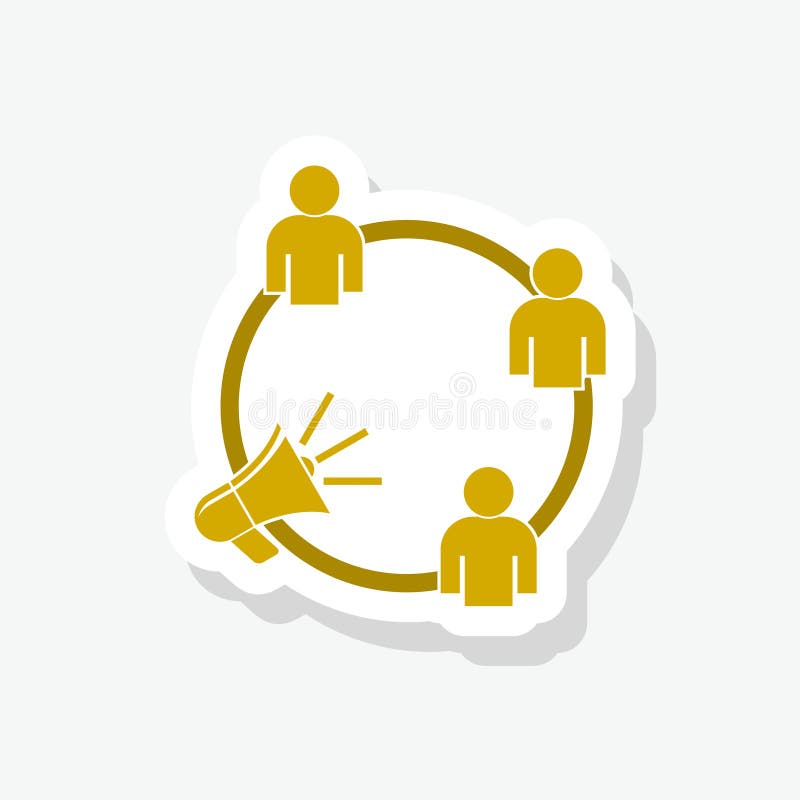 Communication Sticker Icon Isolated on White Background Stock Vector ...