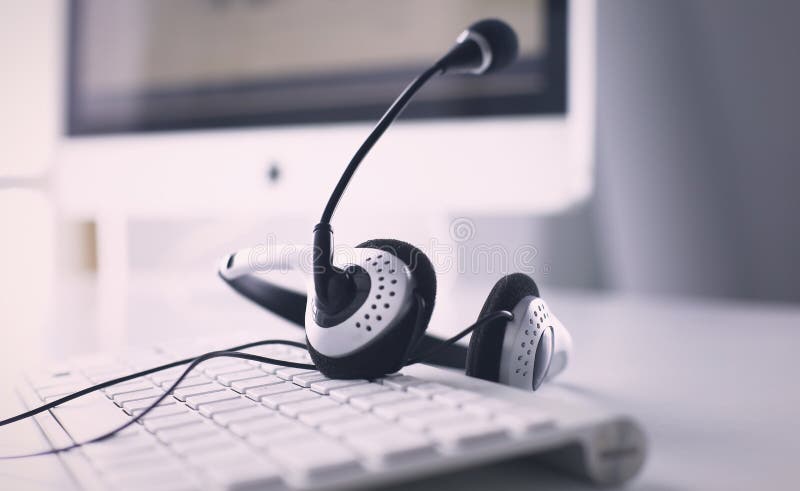 Communication Support, Call Center and Customer Service Help De Stock ...