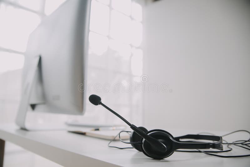 Customer Service Evaluation Concept. Businessman Pressing Face Smile ...