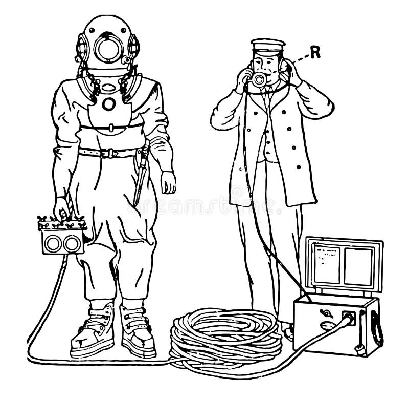Diver Engraving Stock Illustrations – 240 Diver Engraving Stock ...