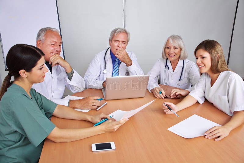 Communication in a Team with Doctors Stock Image - Image of ...