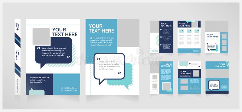 Communication in Team Guide Blank Brochure Design Stock Vector ...