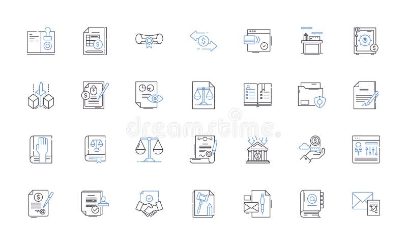 Communication Team Line Icons Collection Collaboration Synergy Coordination Unity