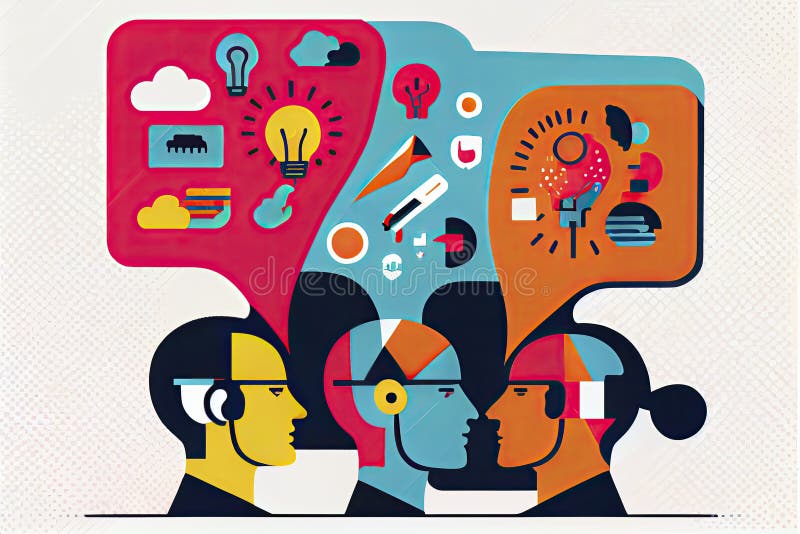 Communication & Teamwork Concept "brainstorming" Creative and ...