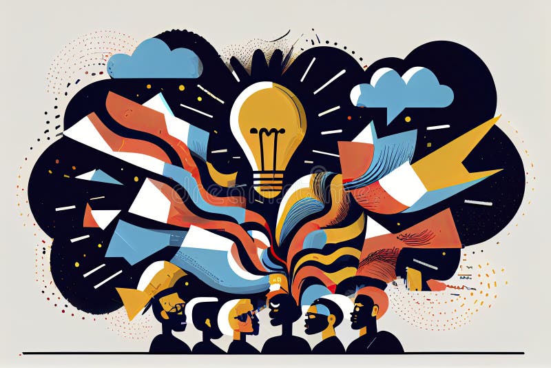 Communication & Teamwork Concept "brainstorming" Creative and ...