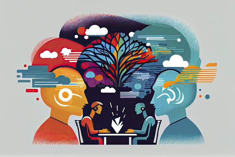 Communication & Teamwork Concept "brainstorming" Creative and ...