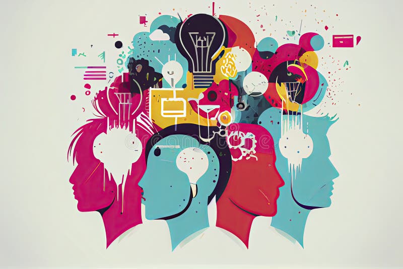 Communication & Teamwork Concept "brainstorming" Creative and ...