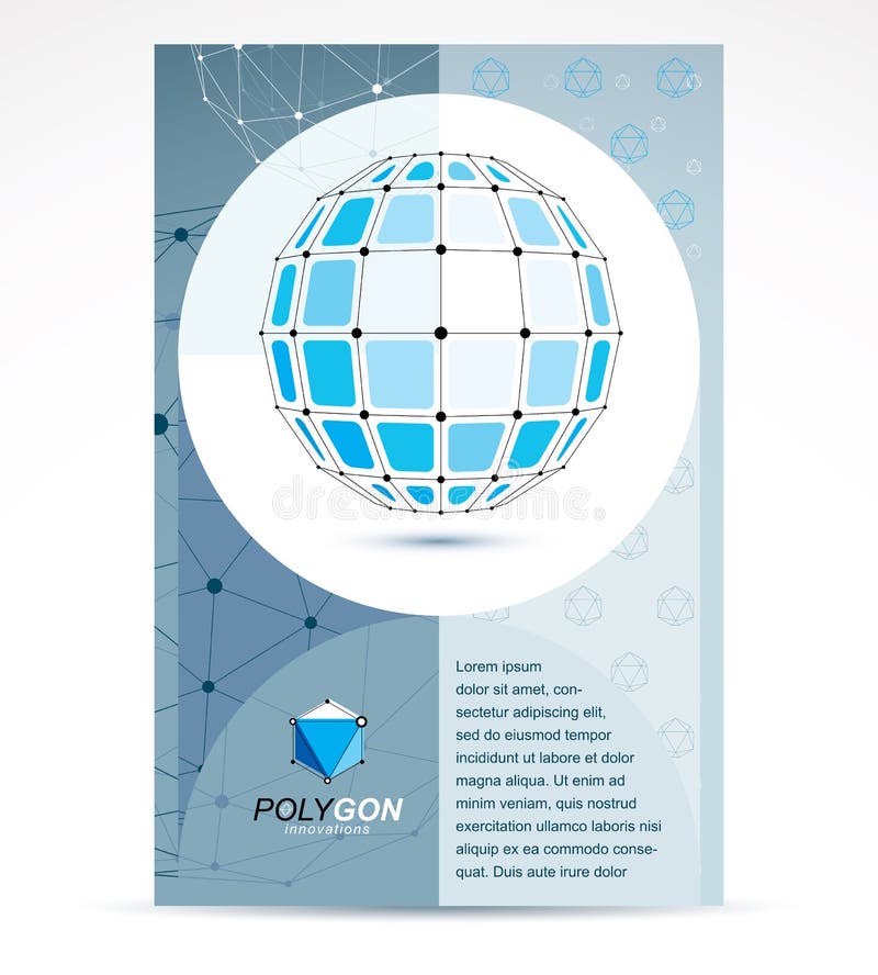 Communication Technologies Advertising Poster. 3d Design, Abstract ...