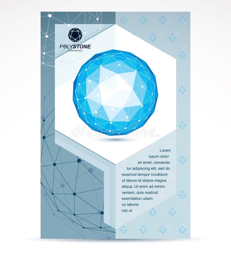 Communication Technologies Advertising Poster. 3d Design, Abstract ...