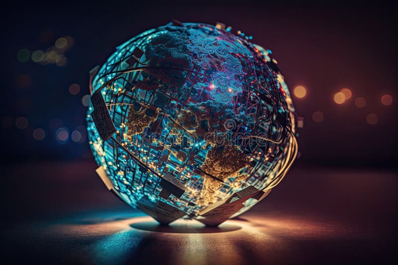 Communication Technologies for Internet Business. Illustration AI ... Communication Technologies for Internet Business. Illustration AI ...