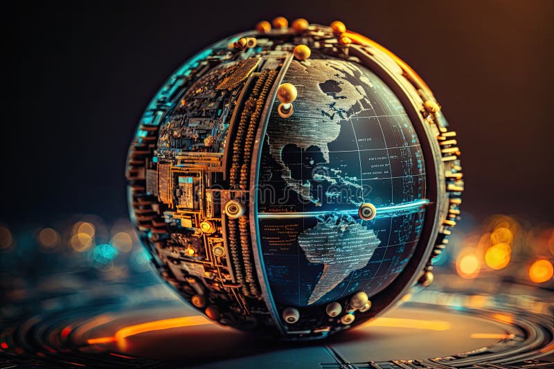 Communication Technologies for Internet Business. Illustration AI ... Communication Technologies for Internet Business. Illustration AI ...