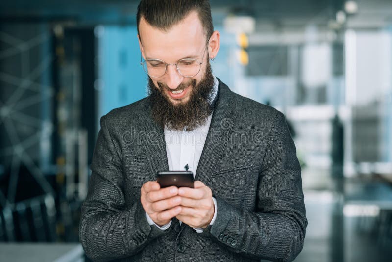 Communication Technology Business Texting Phone Stock Image - Image of ...