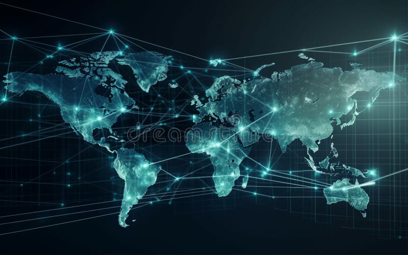 Communication Technology, Global Internet Network, Telecommunication ...