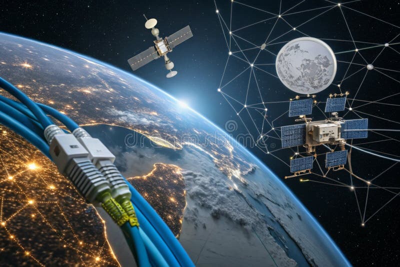 Communication Technology Global Network Blockchain Concept Stock ...