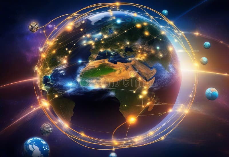 Communication Technology for Internet Business. Global World Network ...