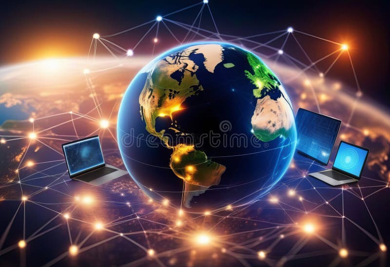 Communication Technology for Internet Business. Global World Network ...