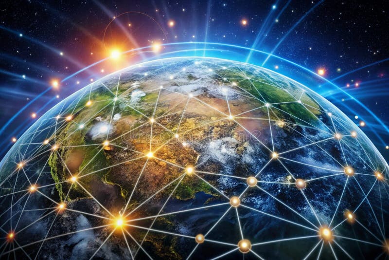 Communication Technology for Internet Business. Global World Network ...