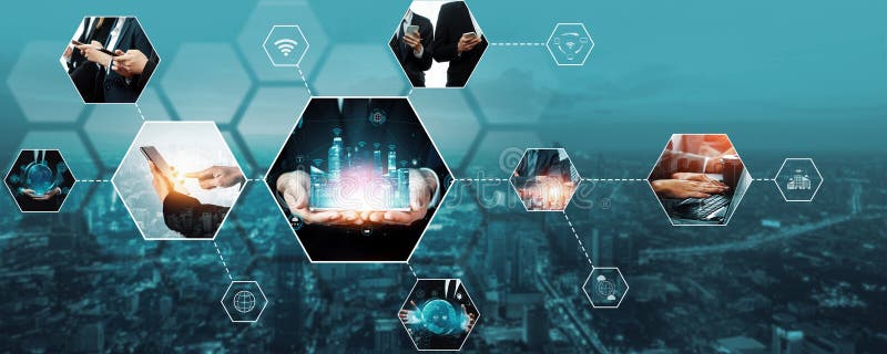 Communication Technology , Smart Connection and People Network Technology Kudos Stock Photo ...