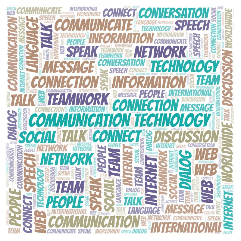 Communication Technology Word Cloud Stock Illustration - Illustration ...
