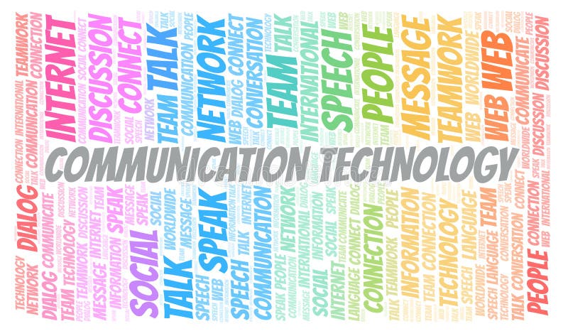 Communication Technology Word Cloud Stock Illustration - Illustration ...