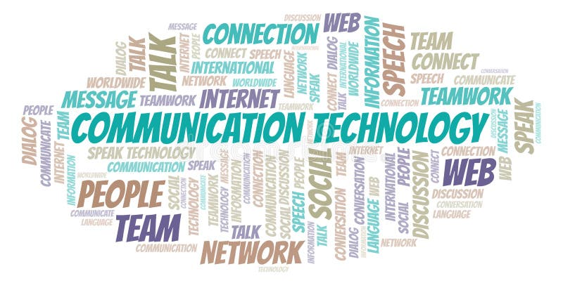 Communication Technology Word Cloud Stock Illustration - Illustration ...
