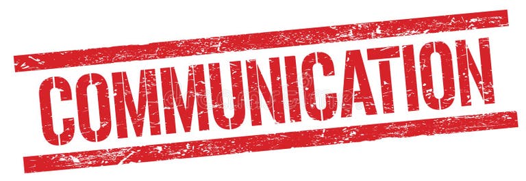 COMMUNICATION Text on Red Grungy Rectangle Stamp Stock Illustration ...