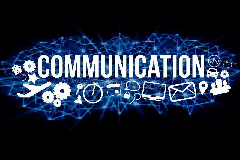 Modern Communication Technology Illustration with Mobile Phone and ...