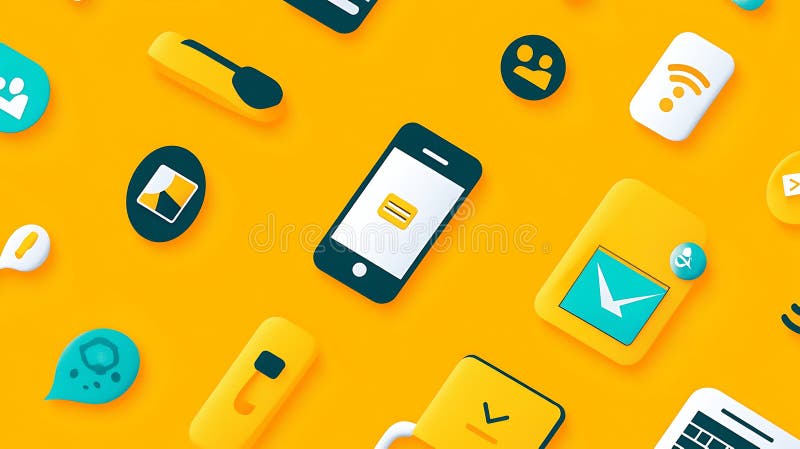 Communication Tools Vector Icons Including Phone, Chat, and Internet ...