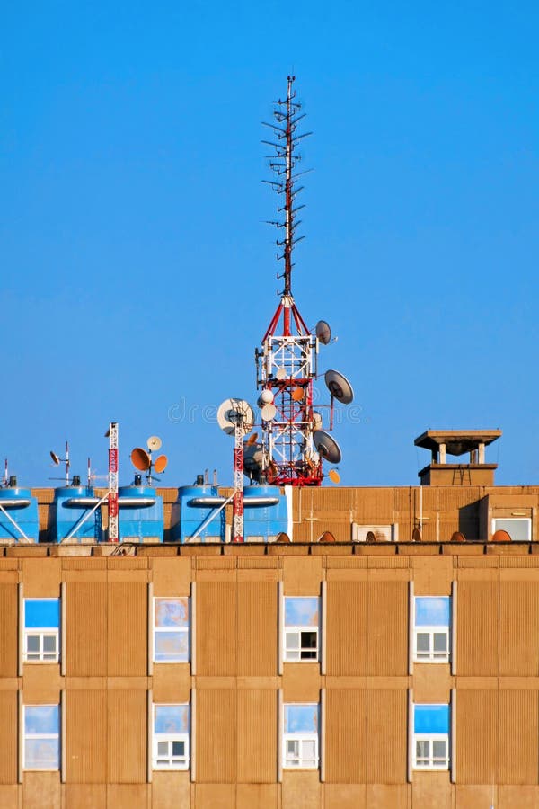 Communication tower stock photo. Image of system, building - 10511896