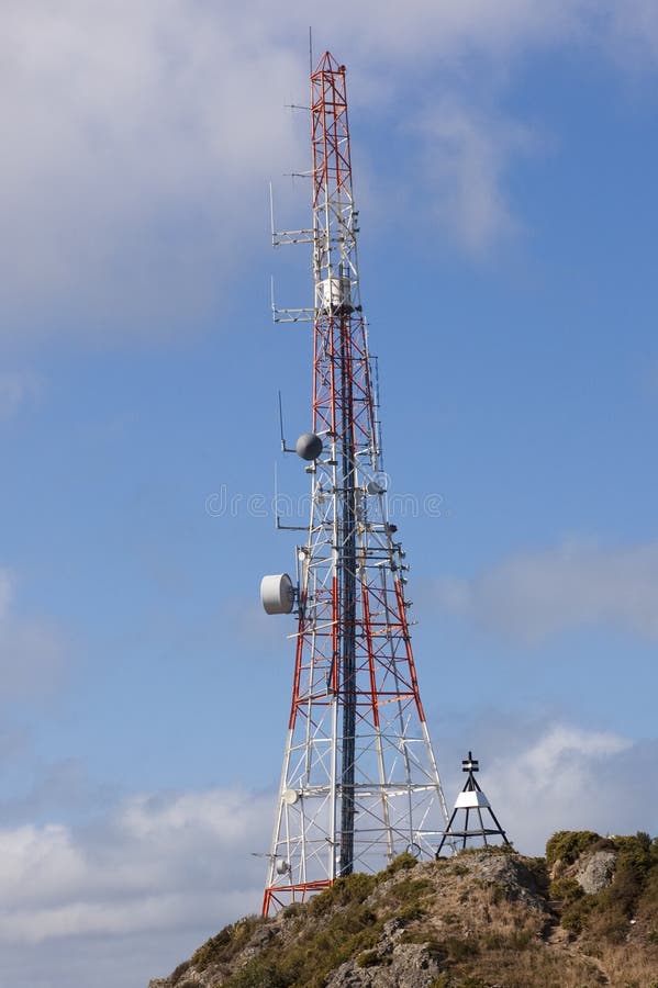 Communication tower stock image. Image of antenna, construction - 14232579