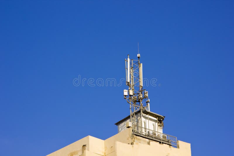 Communication tower stock image. Image of connection - 27069121