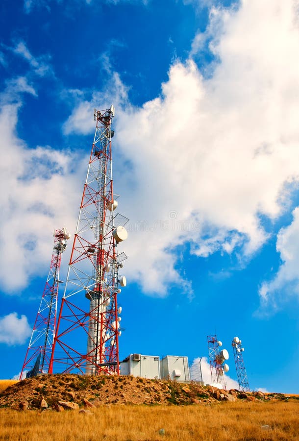 Communication tower stock image. Image of radiate, lattice - 27384949