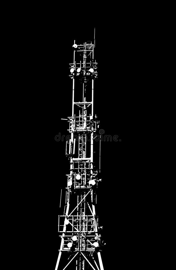 Radio or Mobile Phone Base Station. Stock Vector - Illustration of ...