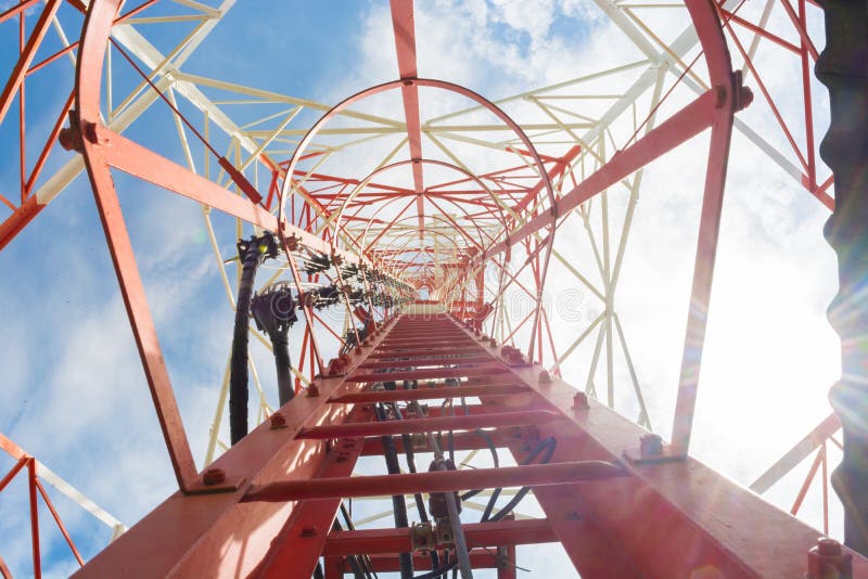 Communication tower. stock photo. Image of industry, communication ...