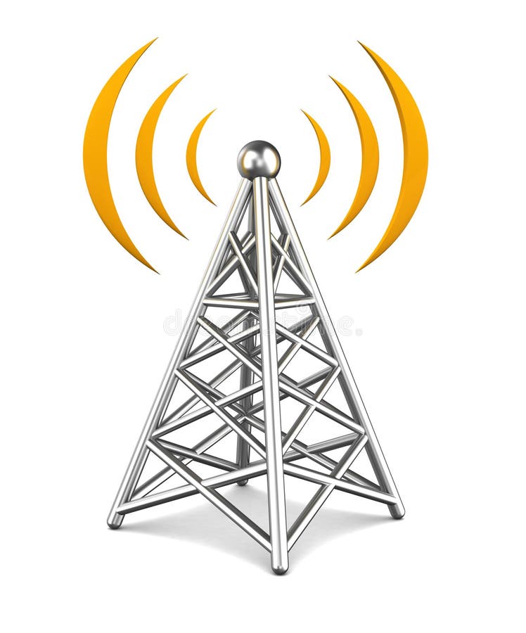 Communication tower stock illustration. Illustration of lightning ...