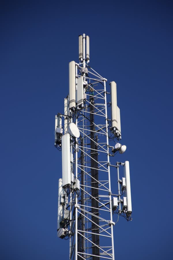 Microwave Communication Tower Stock Photo - Image of international ...