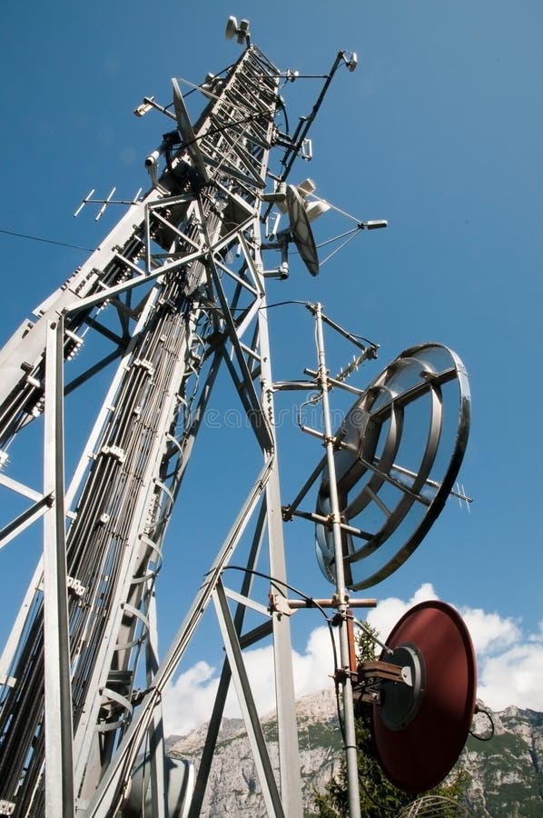 Communication Tower: Gsm, Umts, 3G and Radio Stock Photo - Image of ...