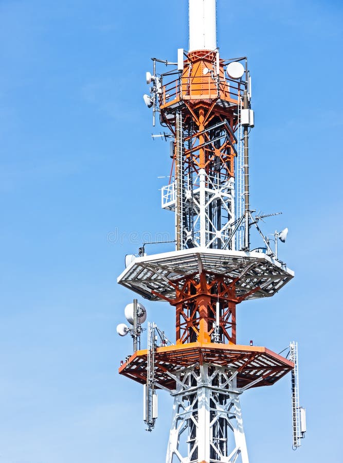 Communication tower stock photo. Image of clear, mobile - 30132272