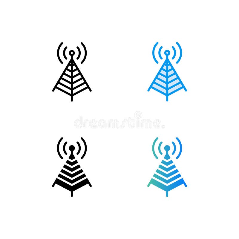 Communication Tower Icon Vector Stock Vector - Illustration of design ...