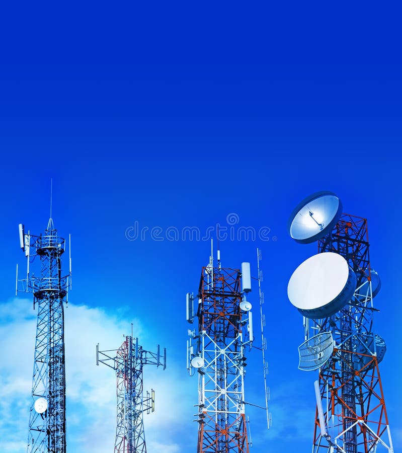 Telecommunication tower stock image. Image of receiver - 35995507