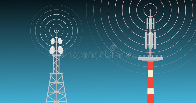 Communication Tower Produce Radio Wave. Harmful Radio Frequency for ...