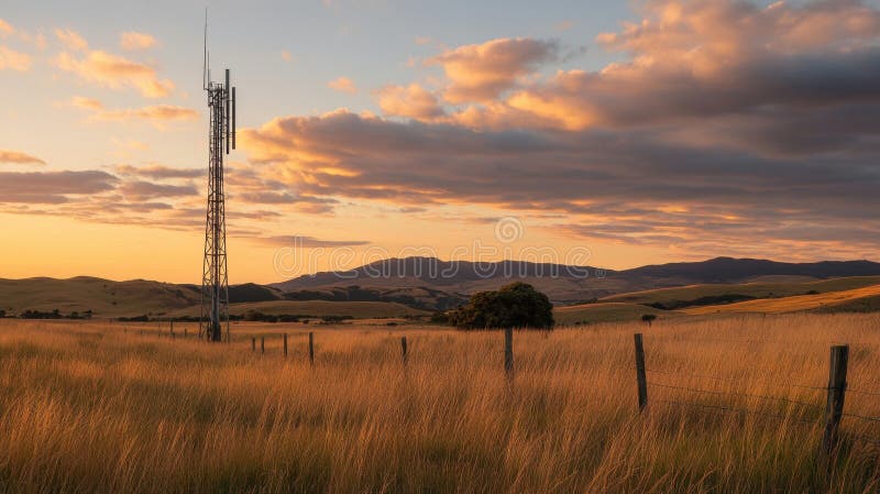 Communication Tower Providing Rural Connectivity Services Stock ...