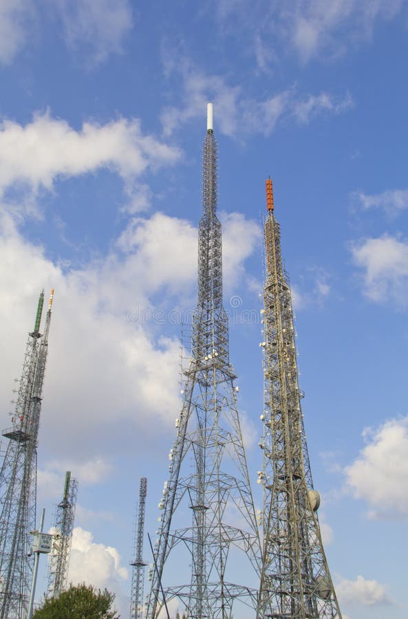Communication tower stock image. Image of wire, mast - 36349229