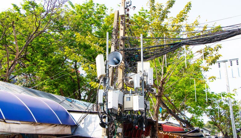 Communication Tower Telephone Pole Wireless Technology Signal Future on ...